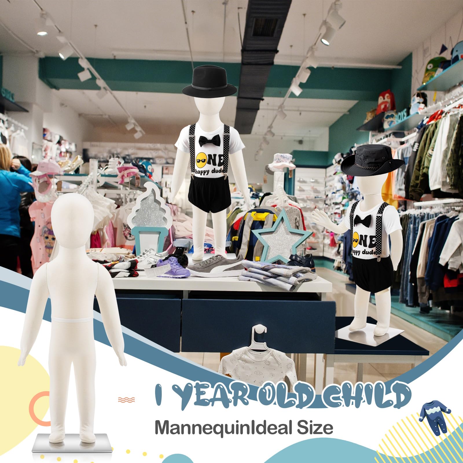 Snapklik.com : DoubleFill Kids Mannequins Baby Mannequin Toddler Child ...