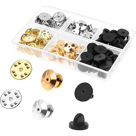 Amazon.com: SUBANG 40 Pieces Metal Pin Backs Locking Pin Keepers ...