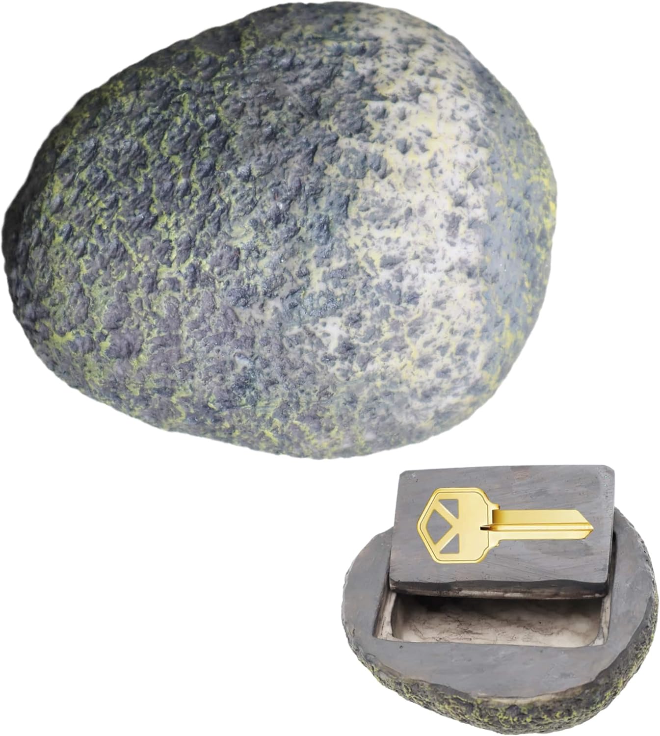 Hualayou Hide a Key Fake Rock Outdoor Weatherproof Key Hiders Safe ...