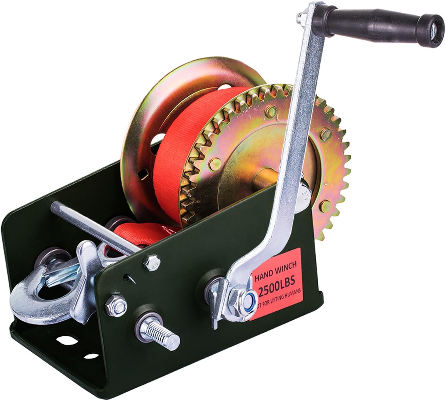 Amazon.com: TYFYB 1200LB Hand Winch Crank Gear Winch & Cable Heavy Duty ...