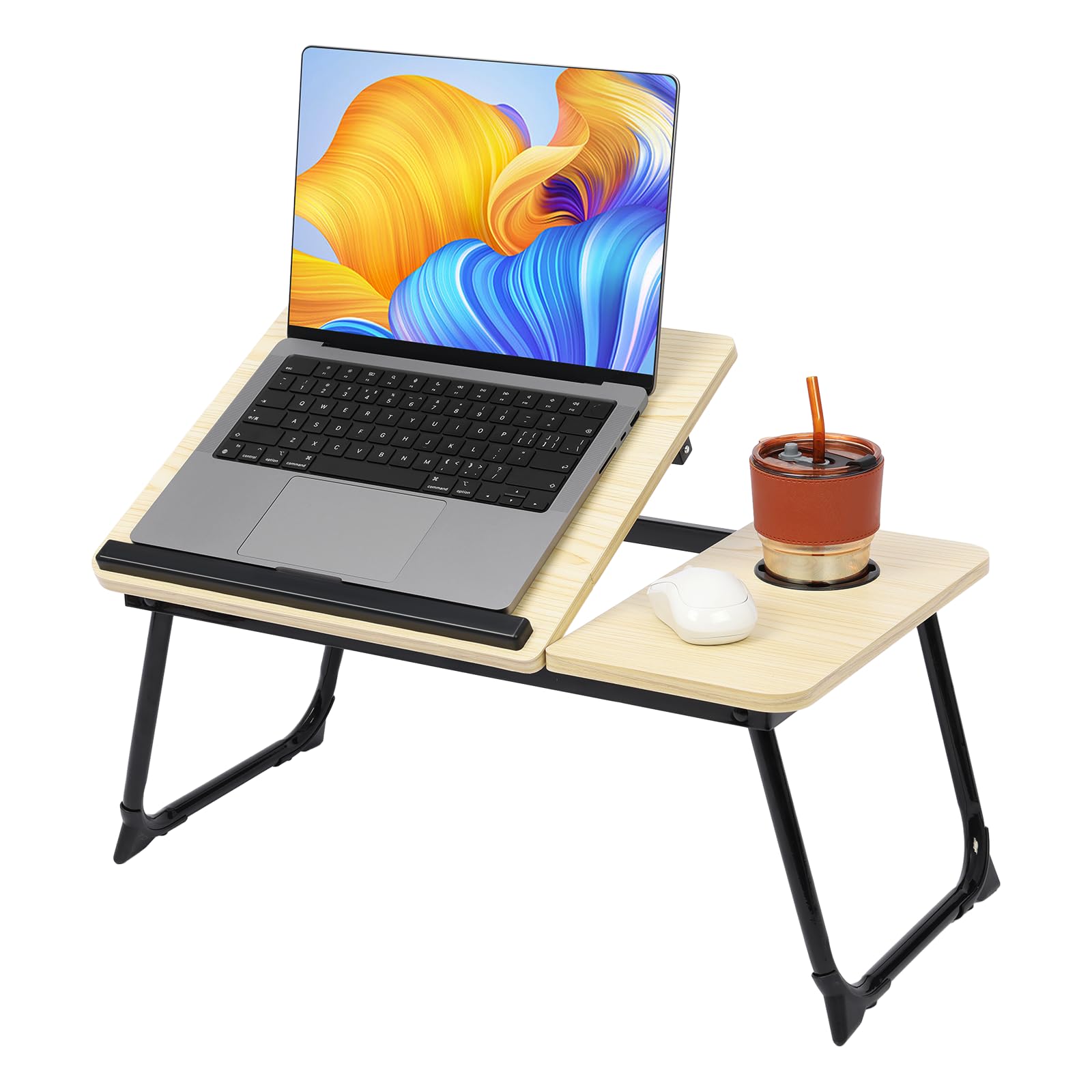 Amazon.de: EDWINENE Laptop-Tisch, Betttisch mit klappbaren Beinen ...