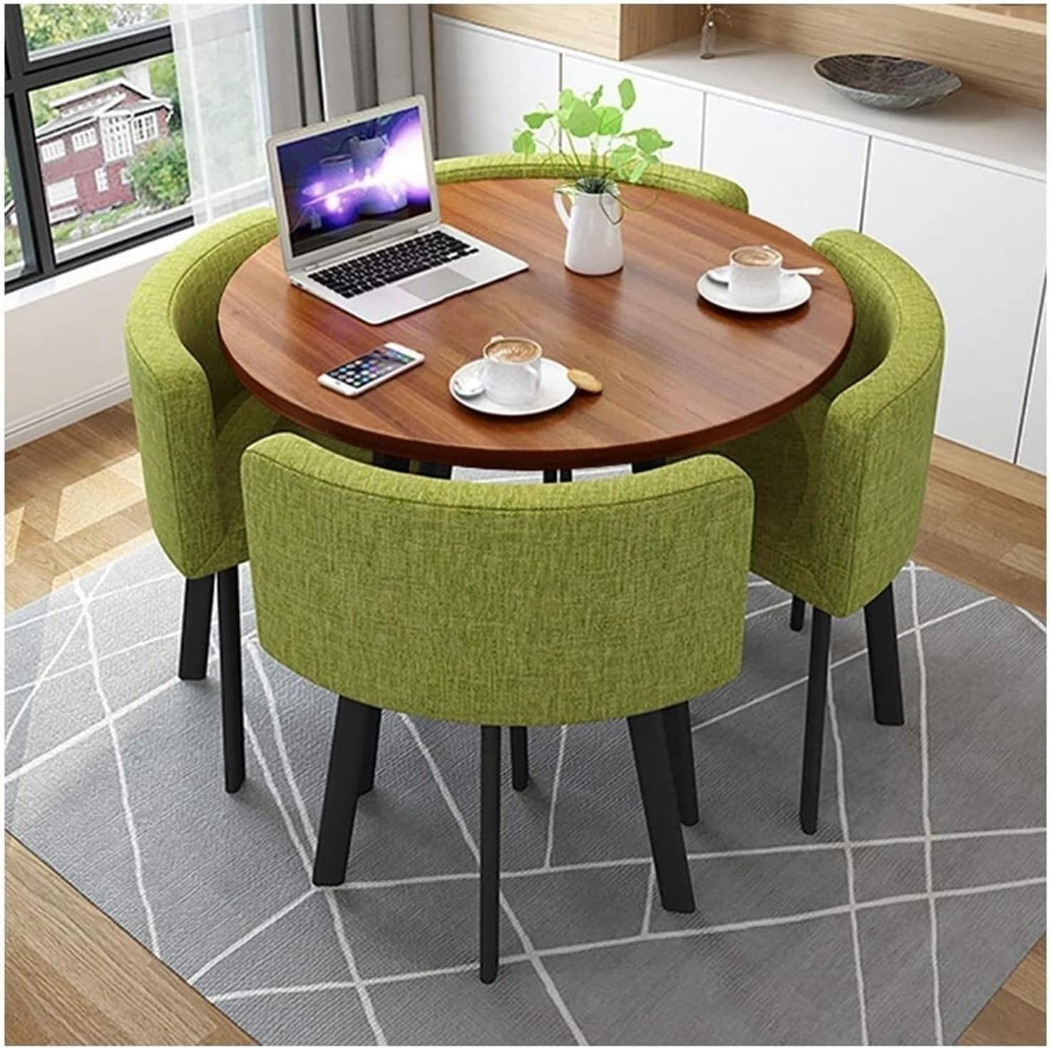 Amazon.com: SWHSWQ Circle Conference Table, Office Round Conference ...