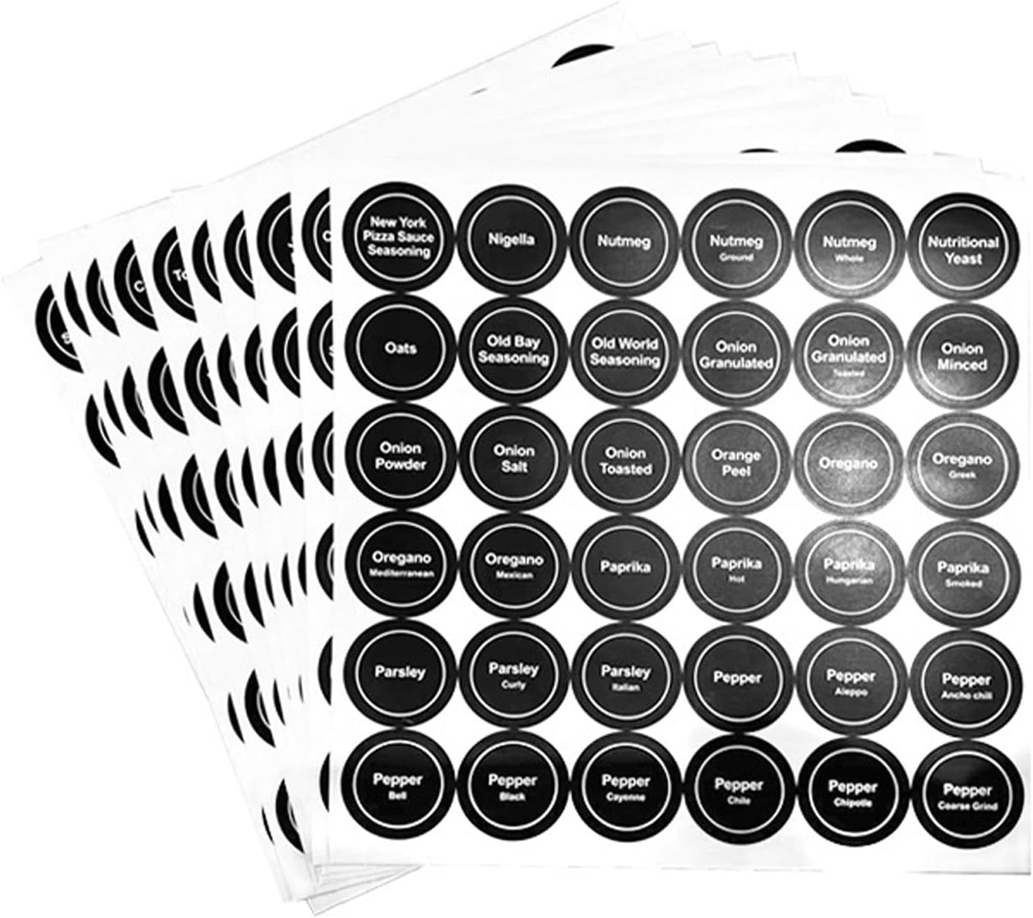 Spice Labels Stickers for Jars - 12 Sheets/432Pcs Spice Jar Labels Pre ...