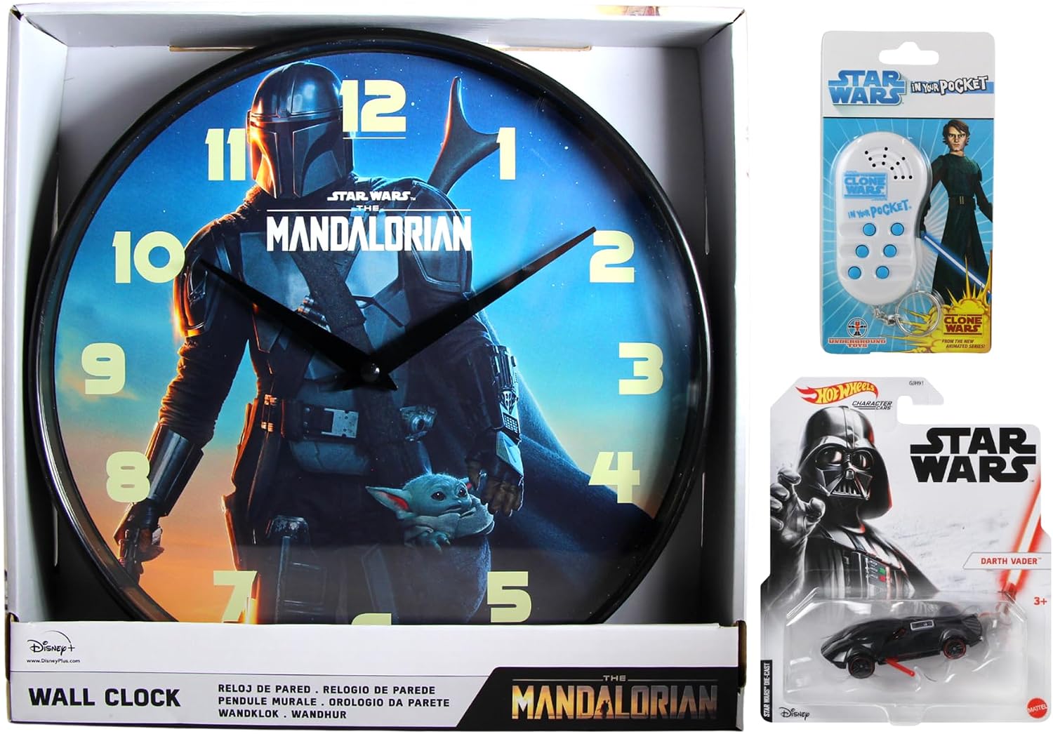 Toptoys2u Bargain Bundles Star Wars The Mandalorian Wall Clock, Clone ...