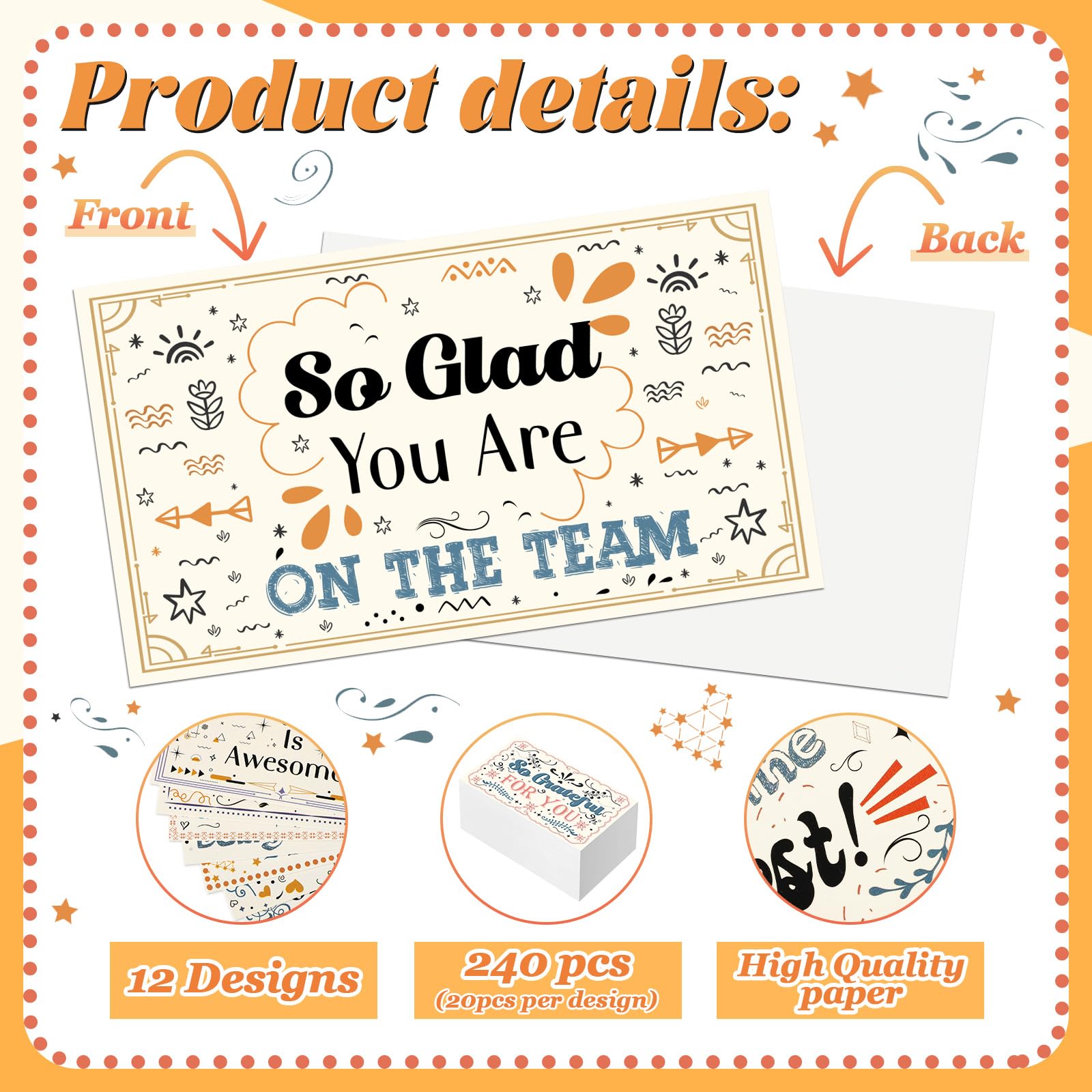 Snapklik.com : Yeaqee 240 Pcs Employee Appreciation Kudos Cards Funny ...