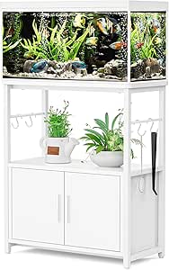 Amazon.co.jp: DEWEL 水槽台 60cm 水槽 台 ラック 棚 スタンド キャビネット/配線溝付 水槽棚 総耐荷重約200kg 面取り加工 水槽ラック 60cm水槽用 水槽棚 ...