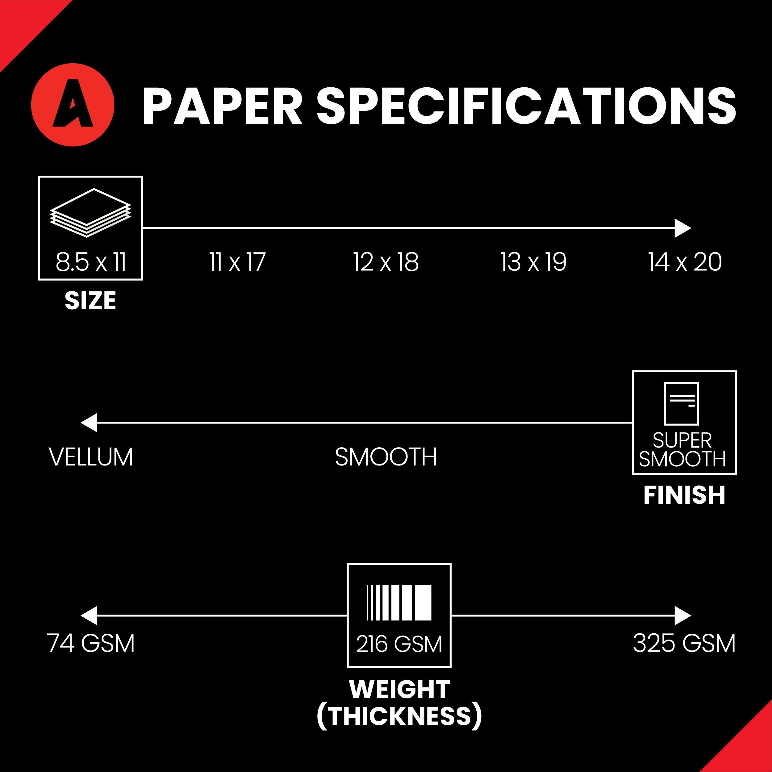 Accent Opaque Cream-Colored 8.5” x 11” Cardstock Paper, 80lb, 216gsm ...