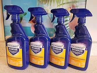 Amazon.com: Microban 24 Hour Bathroom Cleaner and Sanitizing Spray ...