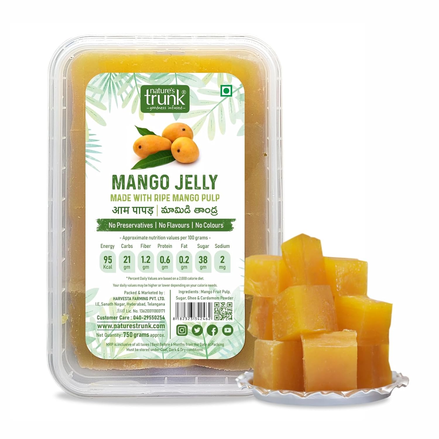 Nature's Trunk Mango Jelly | 750g | Aam Papad | Mamidi Thandra | Sun ...