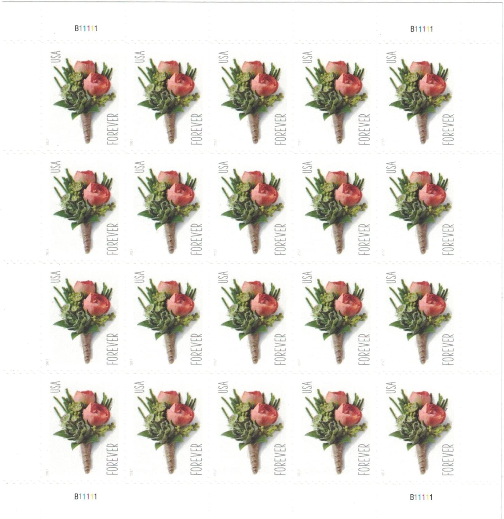 Amazon.com: 2017 Flowers from The Garden Twenty Forever Stamps Booklet ...