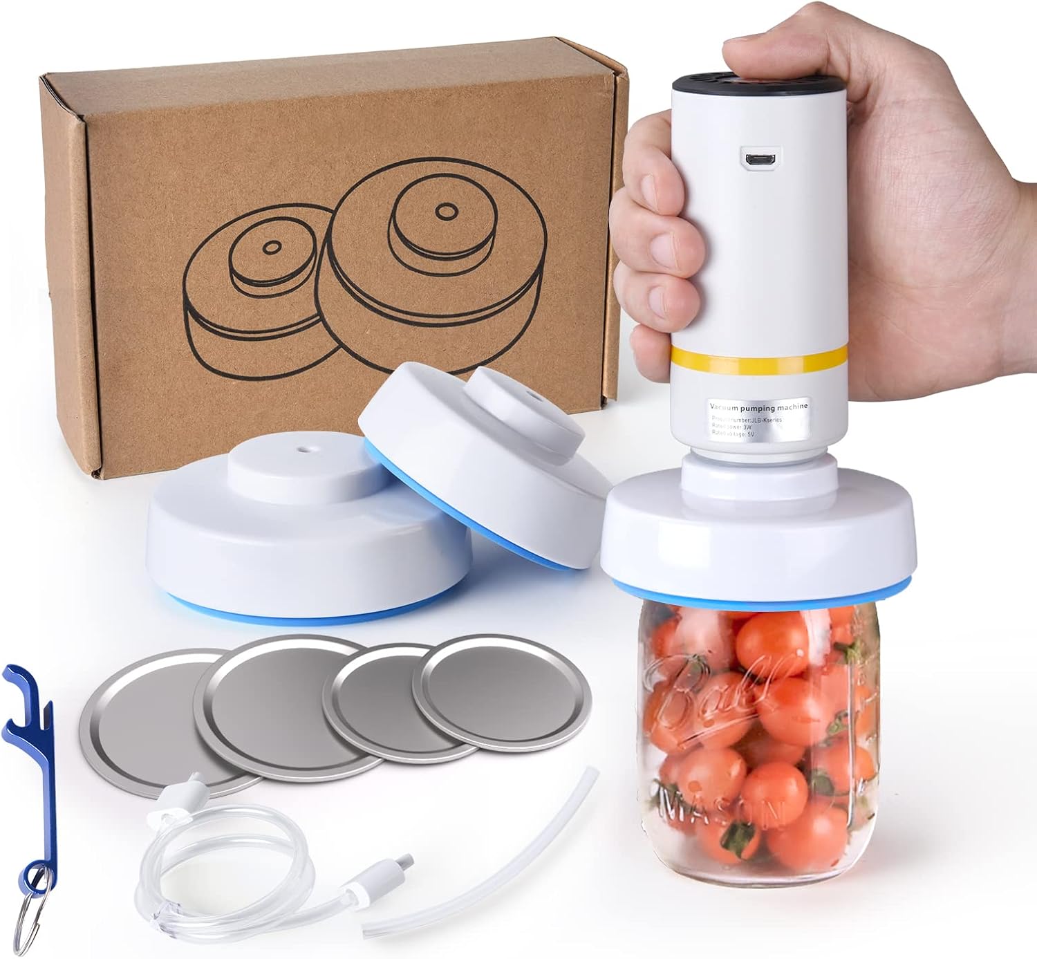Amazon.com: Electric Mason Jar Vacuum Sealer, Vacuum Sealer for Jars ...