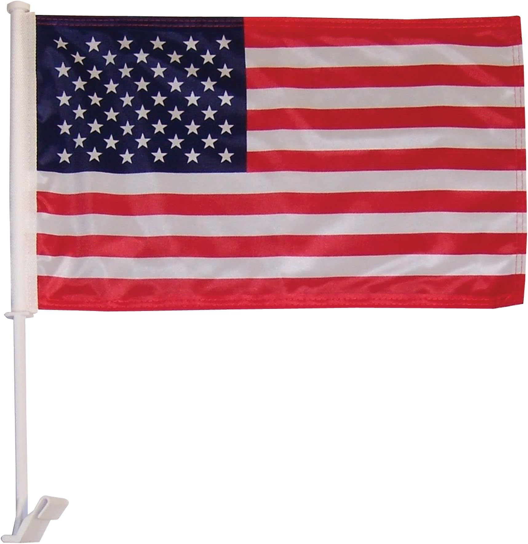 Amazon.com : 2x US American Patriotic Car Window Clip on USA Flag 17" x ...