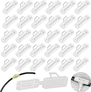 LEZED 10mm Waterproof Cable Label Box 30 Piece Electric Cable Marker ...