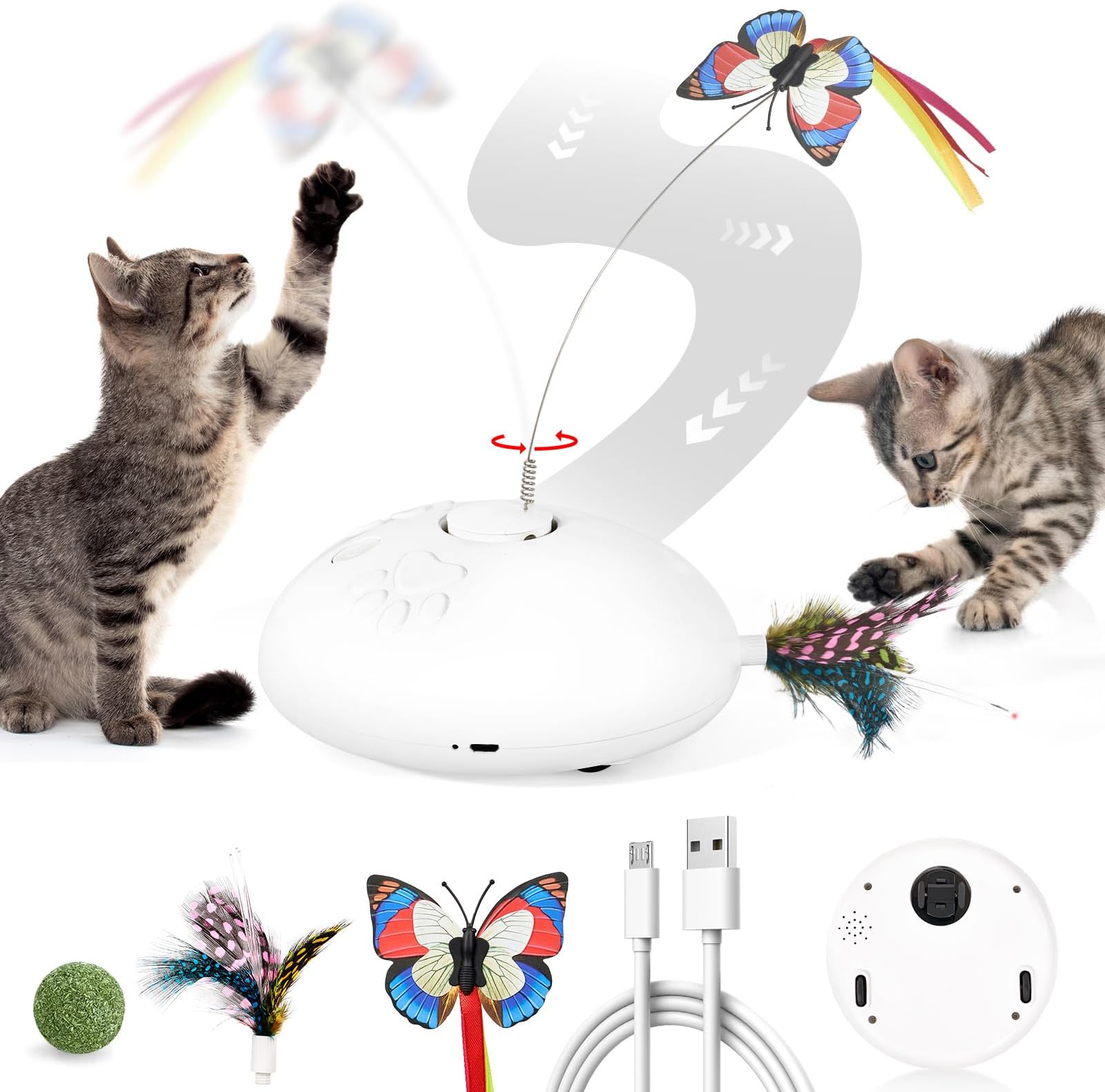 Amazon.com : DOEL Interactive Cat Toys, Cat Wobble Toy with 2 Modes ...