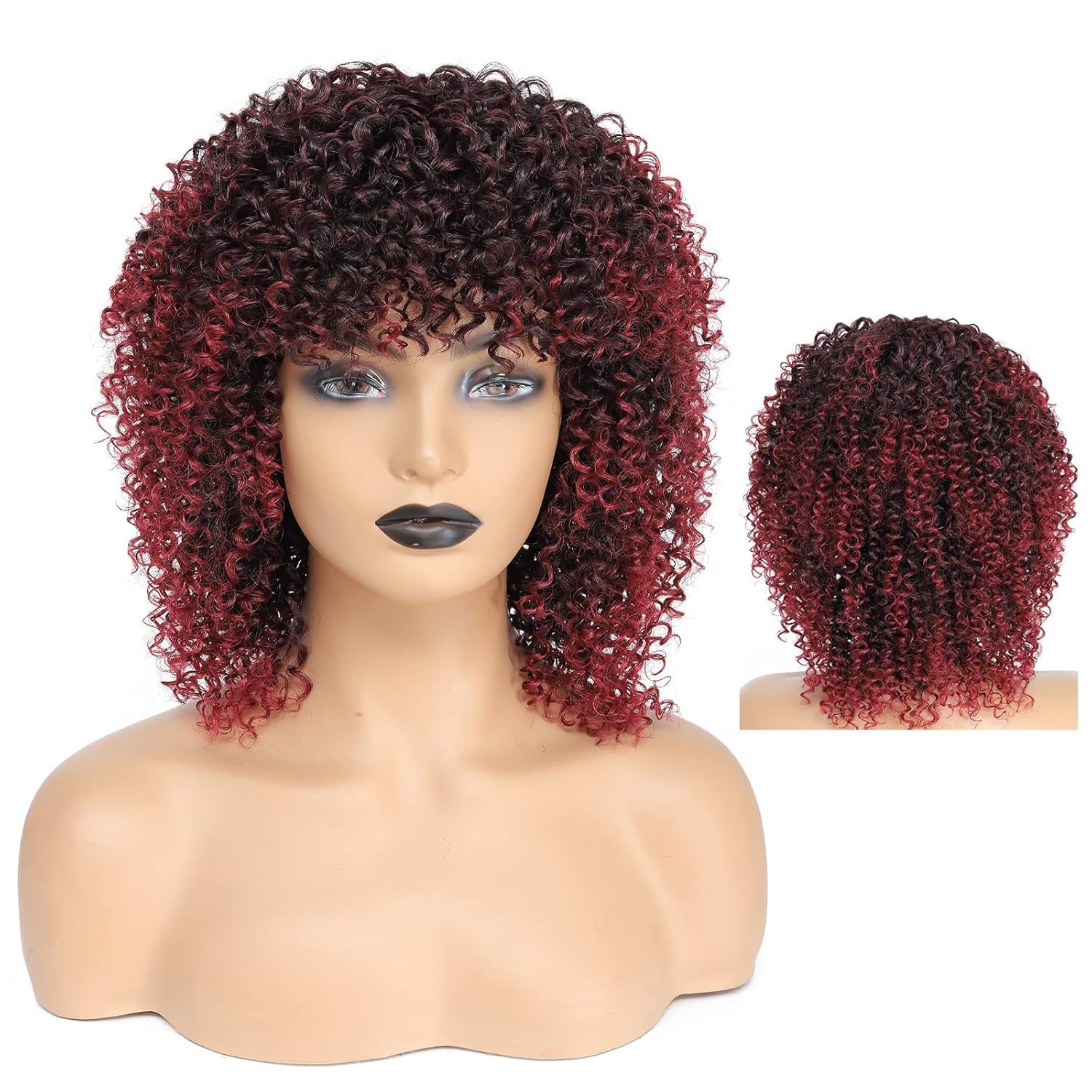 Amazon.com : fallsea Red Afro Wigs for Black Women Dreadlock Wig for Men Braided Wigs for Black ...