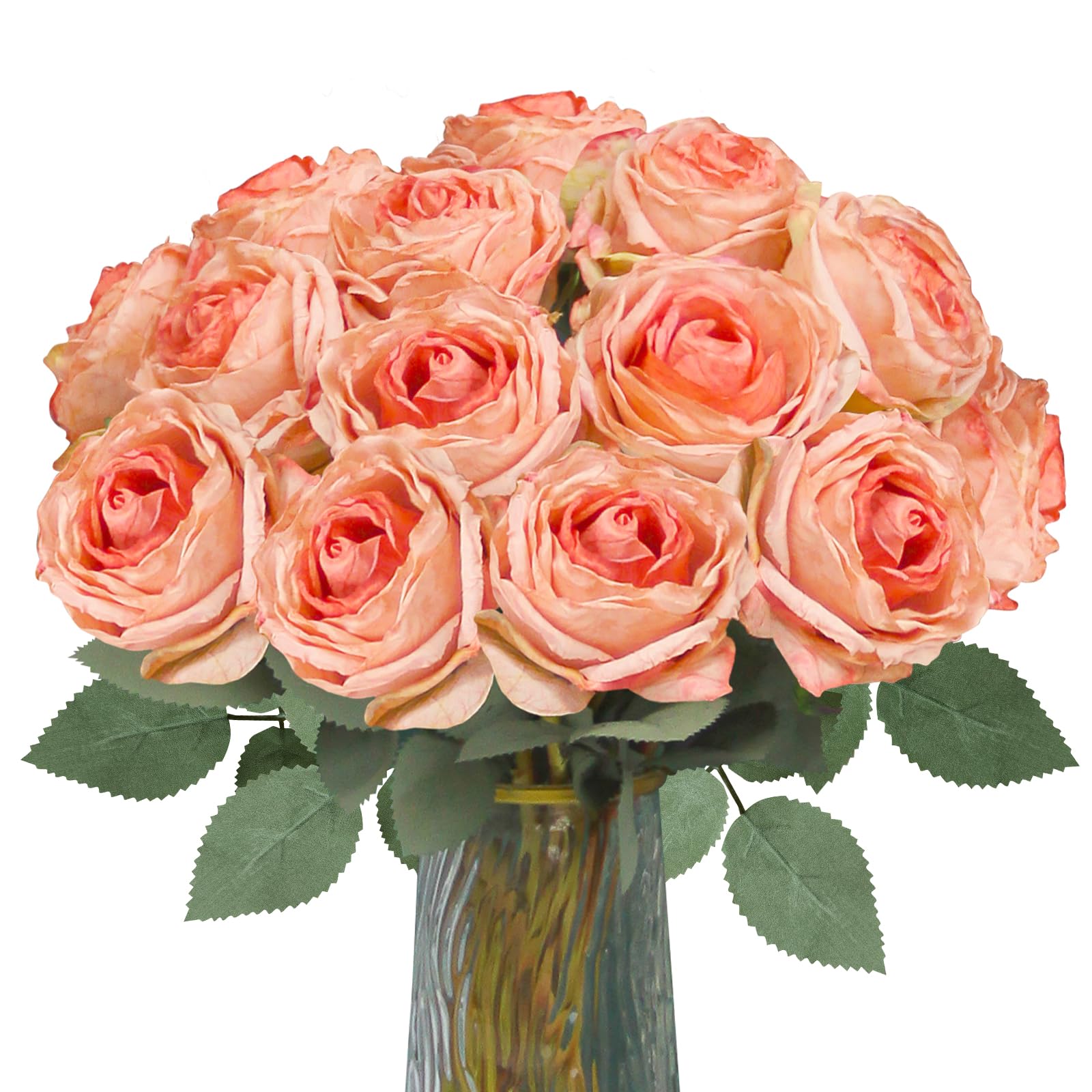 Amazon.com: Bloom Life 14pcs Realistic Roses Artificial Flowers for ...