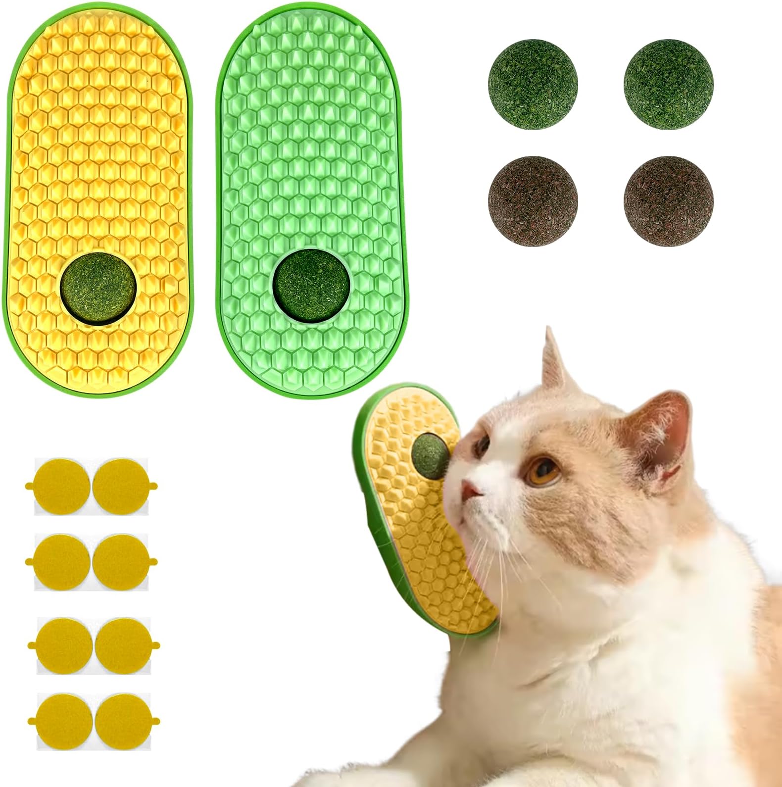 Amazon.com : havit 2-Pack Catnip Toys for Indoor Cats, Stick on Wall ...