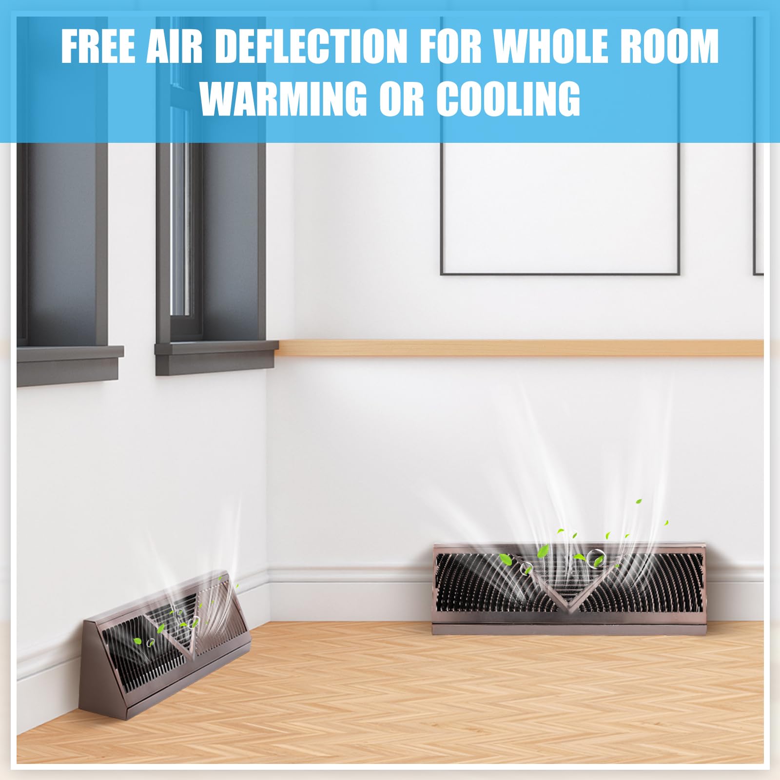 Snapklik.com : Yaocom 4 Pack 18 Inch Baseboard Register Duct Opening ...