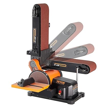 VEVOR Belt Sander, 6in. Disc Sander and 4x36 in. Belt Sander Combo with ...