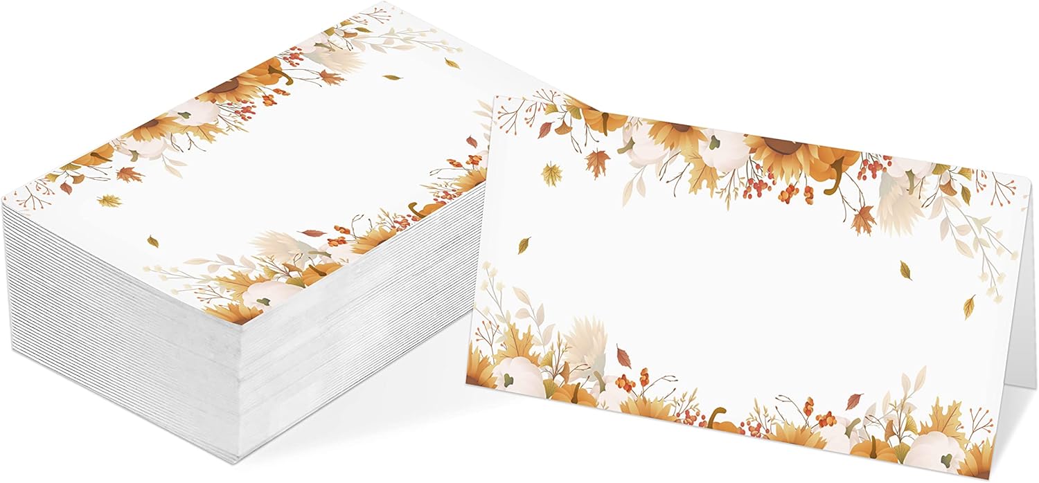 Amazon.com: Table Place Card, Fall Harvest Thanksgiving Themed Tent ...