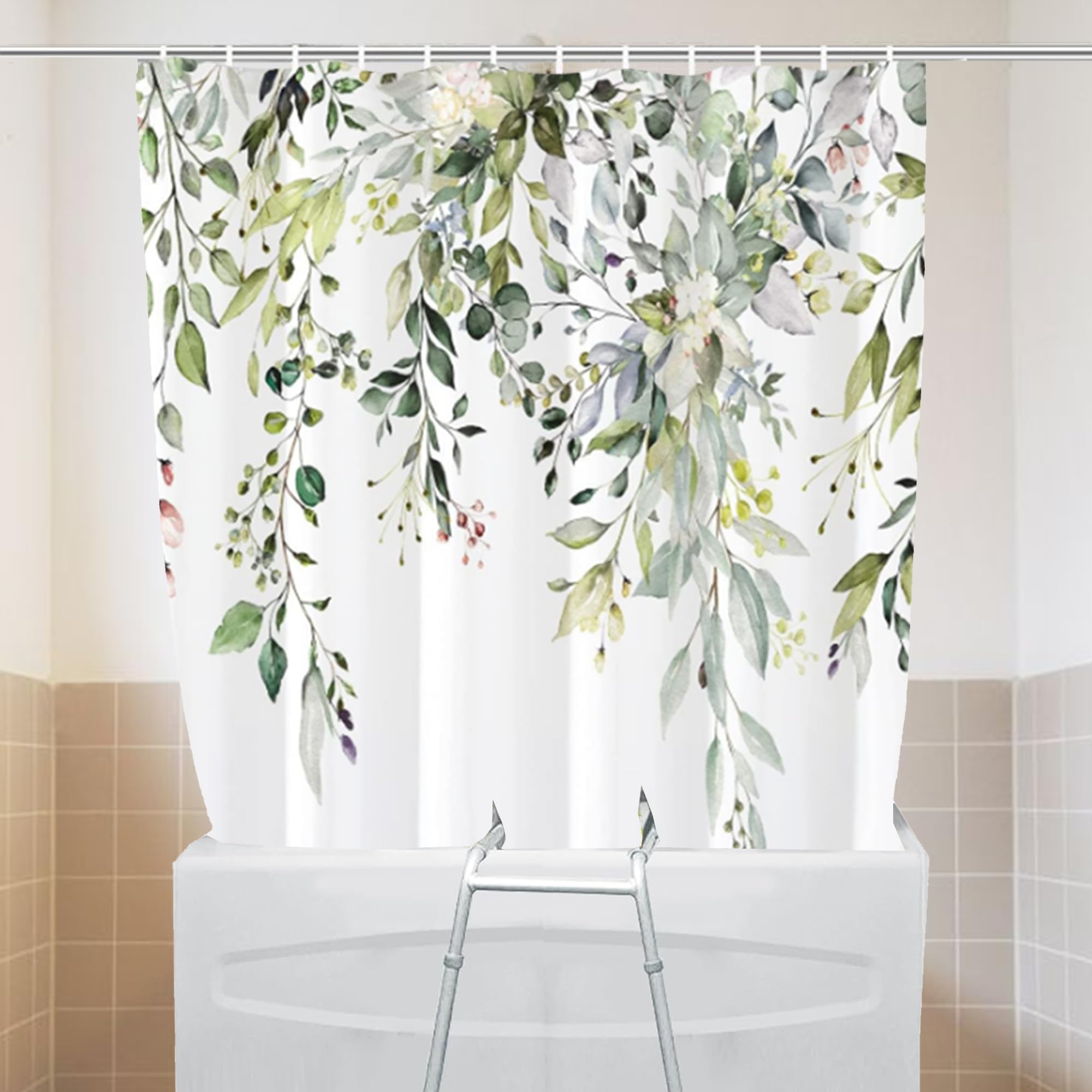Amazon.com: Buzzlett Split Shower Curtain for Bath Sliding Transfer ...