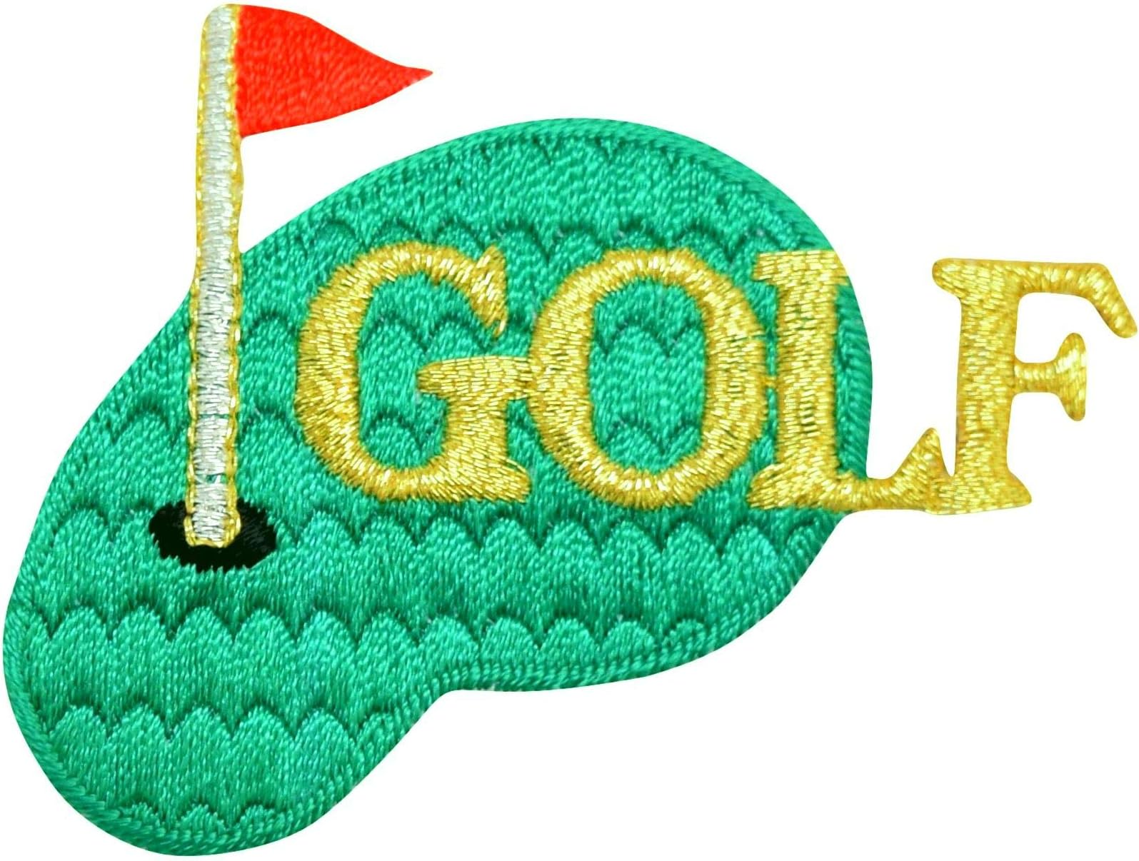 Amazon.com: ID 1538 Gold Golf Name Patch Golfing Equipment Craft ...