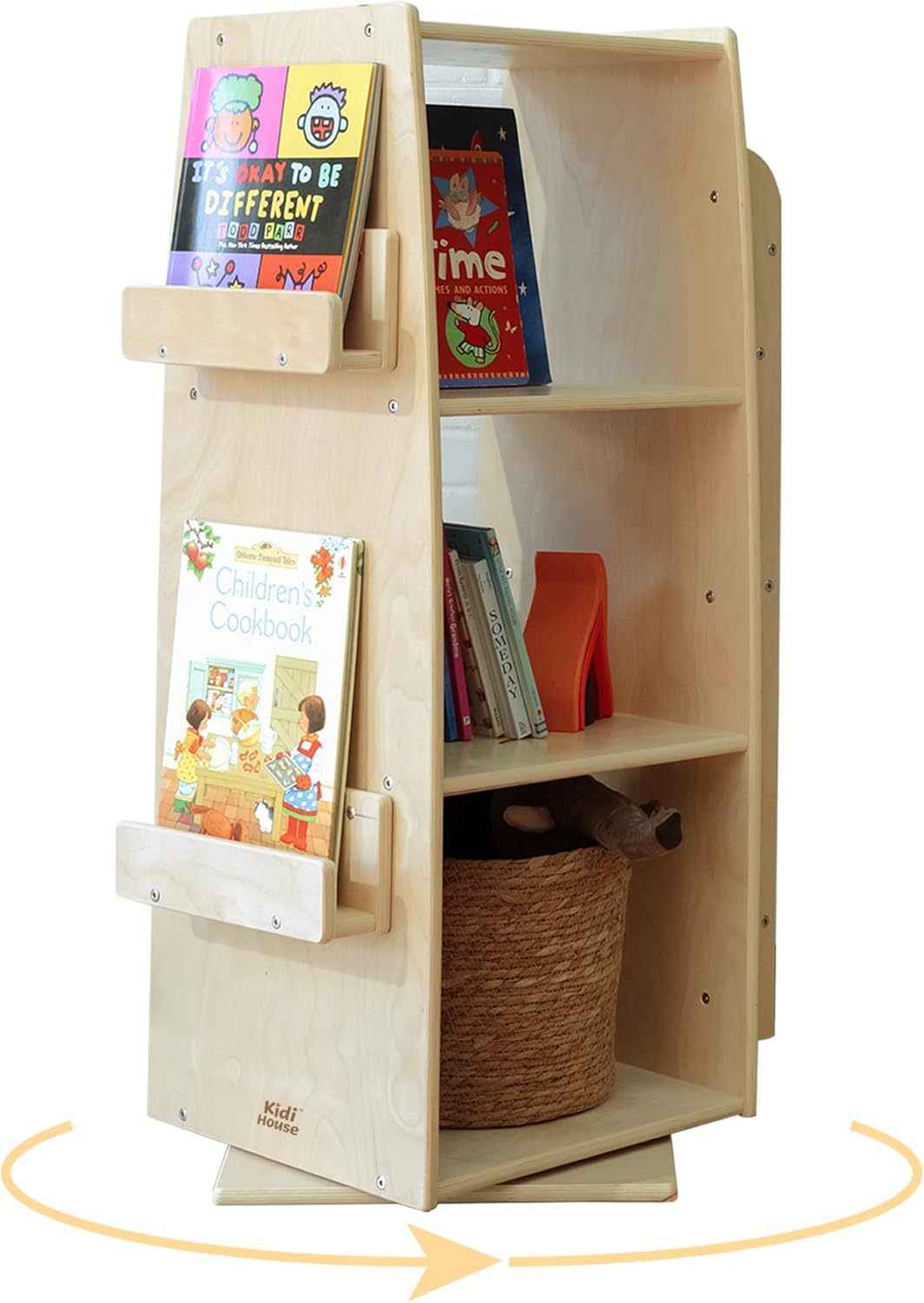 Amazon.com: kidi house 360 Degrees Rotating Bookcase Storage Organizer ...