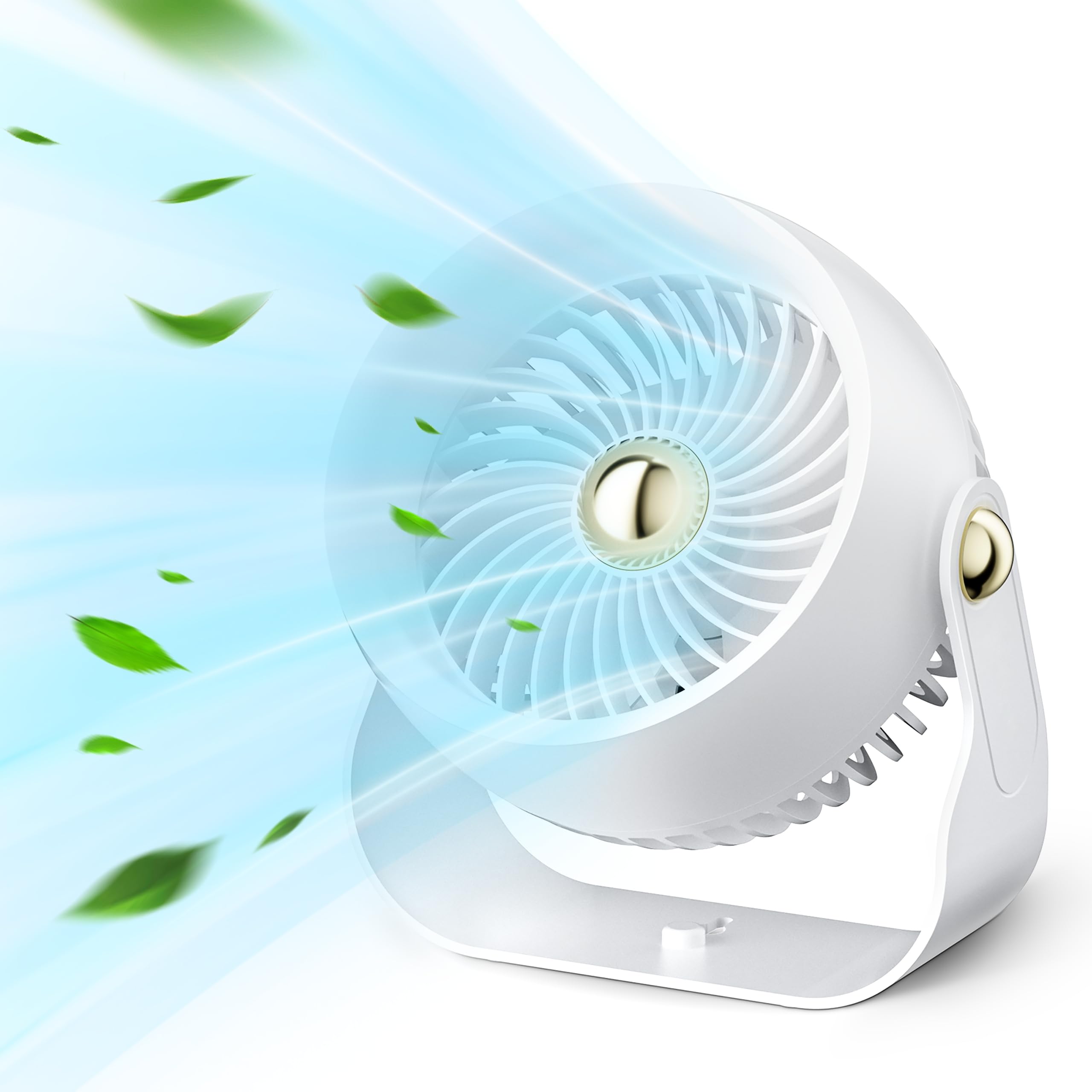 Amazon.com: CIVPOWER Air Circulation Desk Fan: Rechargeable Table Fan ...