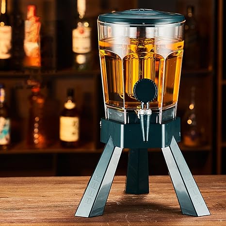 Beer Tower Beverage Dispenser Keg with Tap, Tabletop Beer Tower with ...