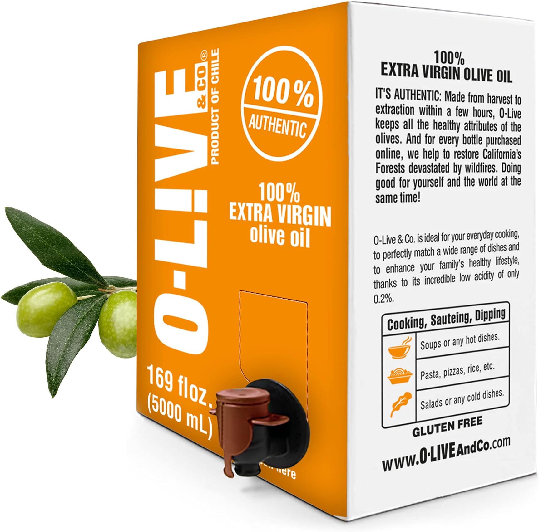 Amazon.com : O-Live & Co. - Extra Virgin Olive Oil - Bulk - Smooth Mild ...