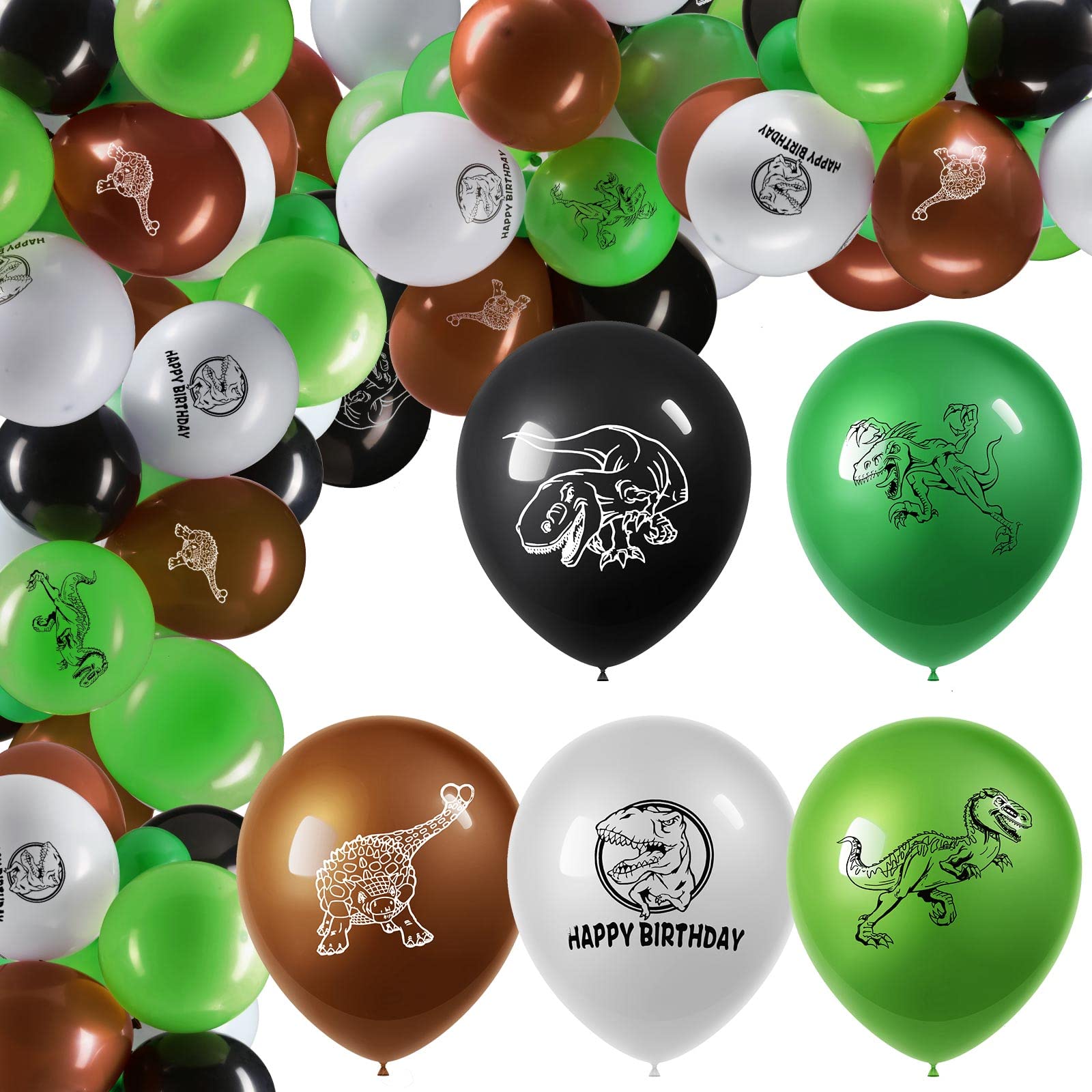 Buy 115 Pcs Dinosaur World Birthday Balloons Jurassic Style Latex ...