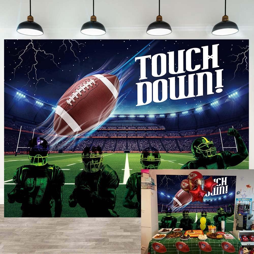 Amazon.com : Football Field Backdrop for Football Birthday Party ...