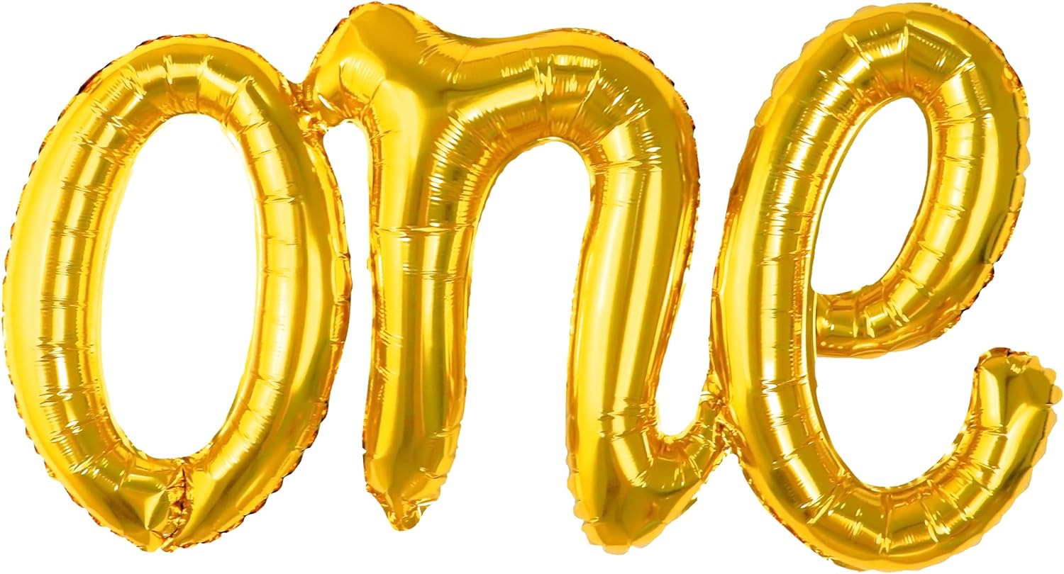 Amazon.com: KatchOn, Gold One Balloon - 20 Inch | Script One Balloon ...
