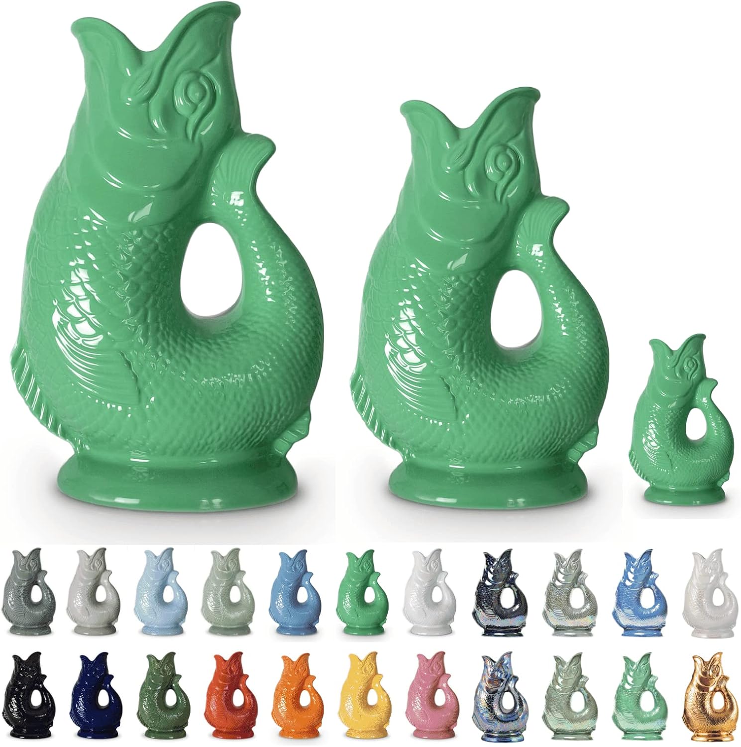 The Original Gluggle Jug by Wade Ceramics - Extra Large SEA Green ...