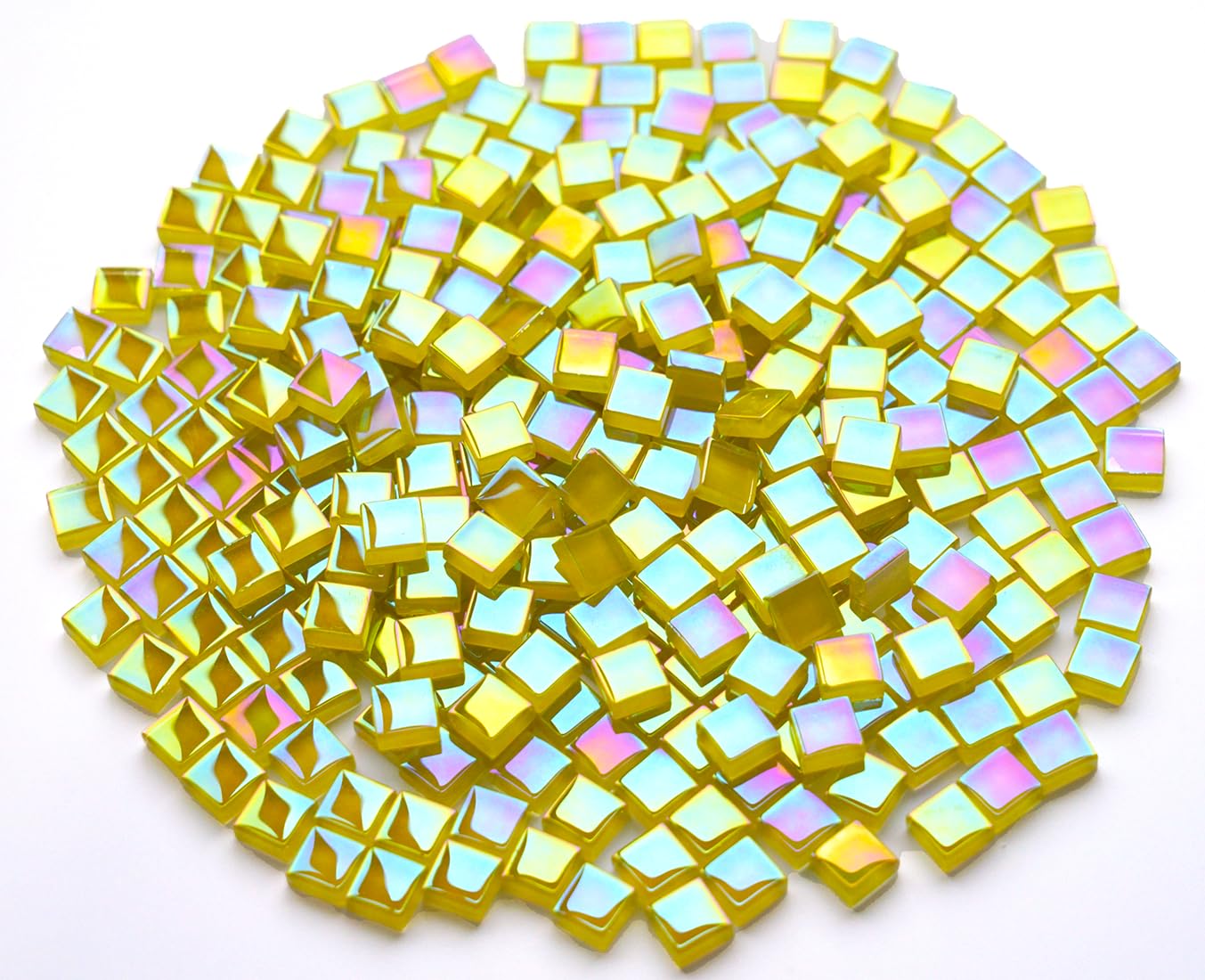 Amazon.com: CHICSHIS 300G Iridescent Mosaic Tiles, 0.4 inches Square ...