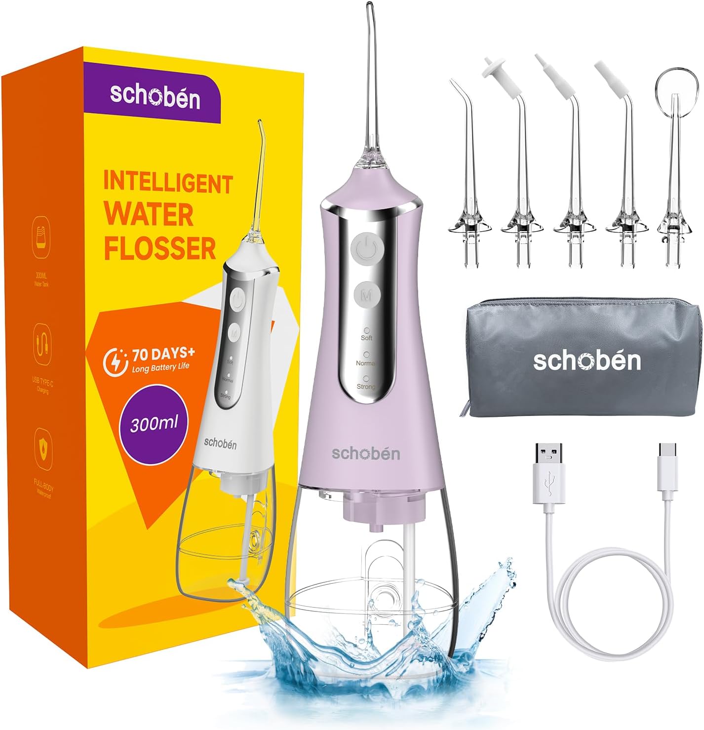 Amazon.com: Cordless Water Dental Flosser Picks for Teeth - Portable ...