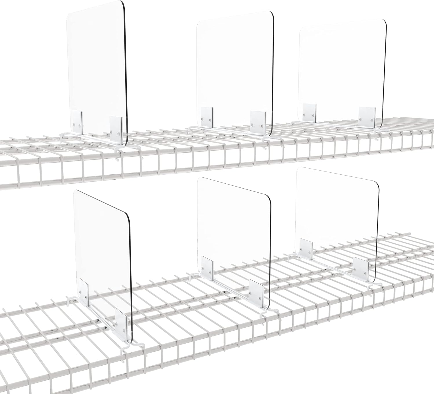 Amazon.com: BTSD-home 6 Pack Acrylic Wire Shelf Dividers for Closet ...