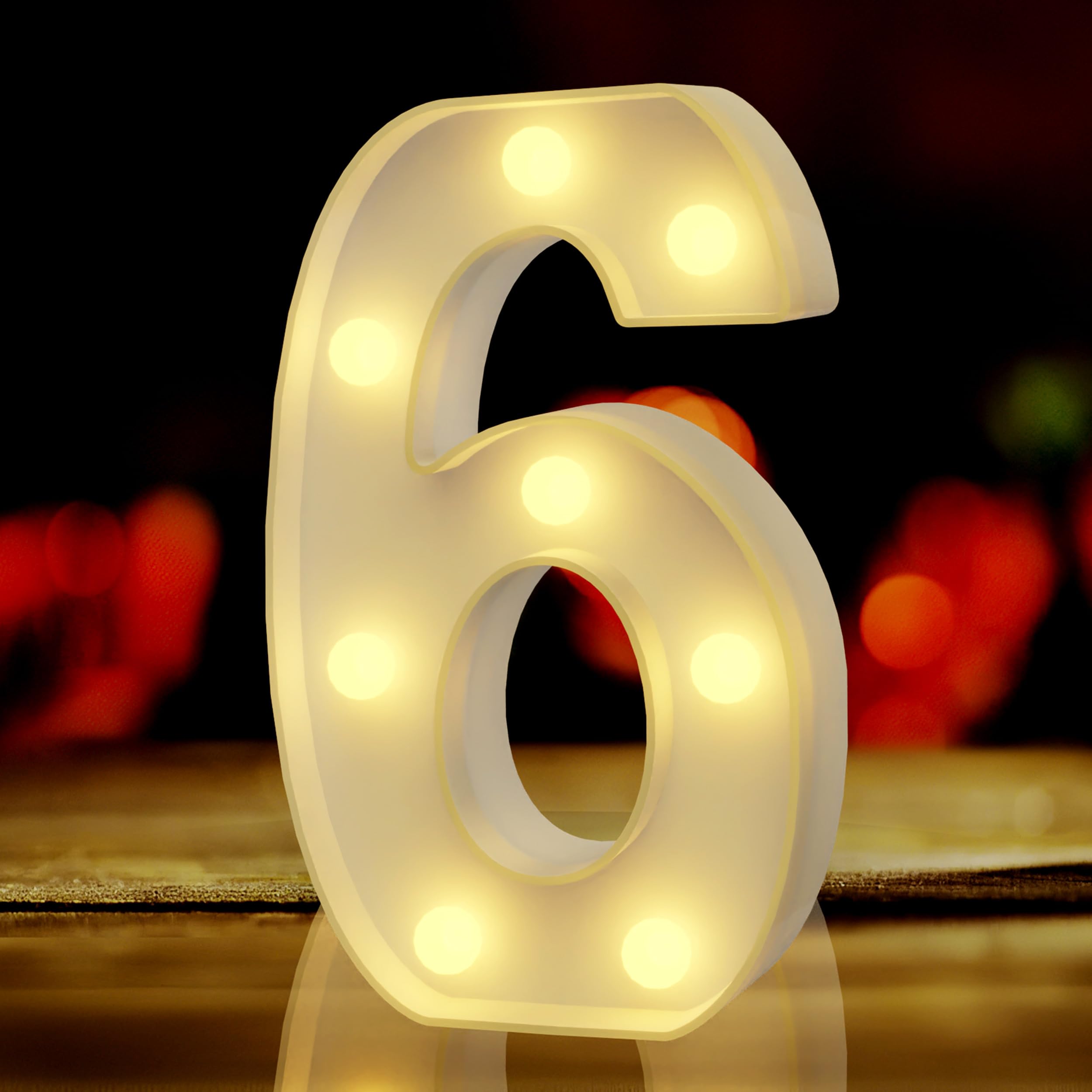 Amazon.com: Marquee Numbers 6, Number Blocks Birthday Decorations for ...