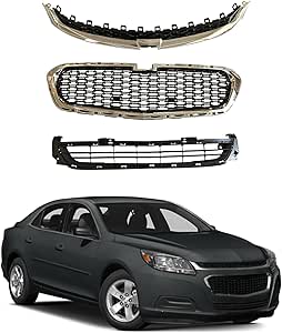 Amazon.com: UnayKolb 3PCS Front Bumper Grille Upper & Center & Lower ...