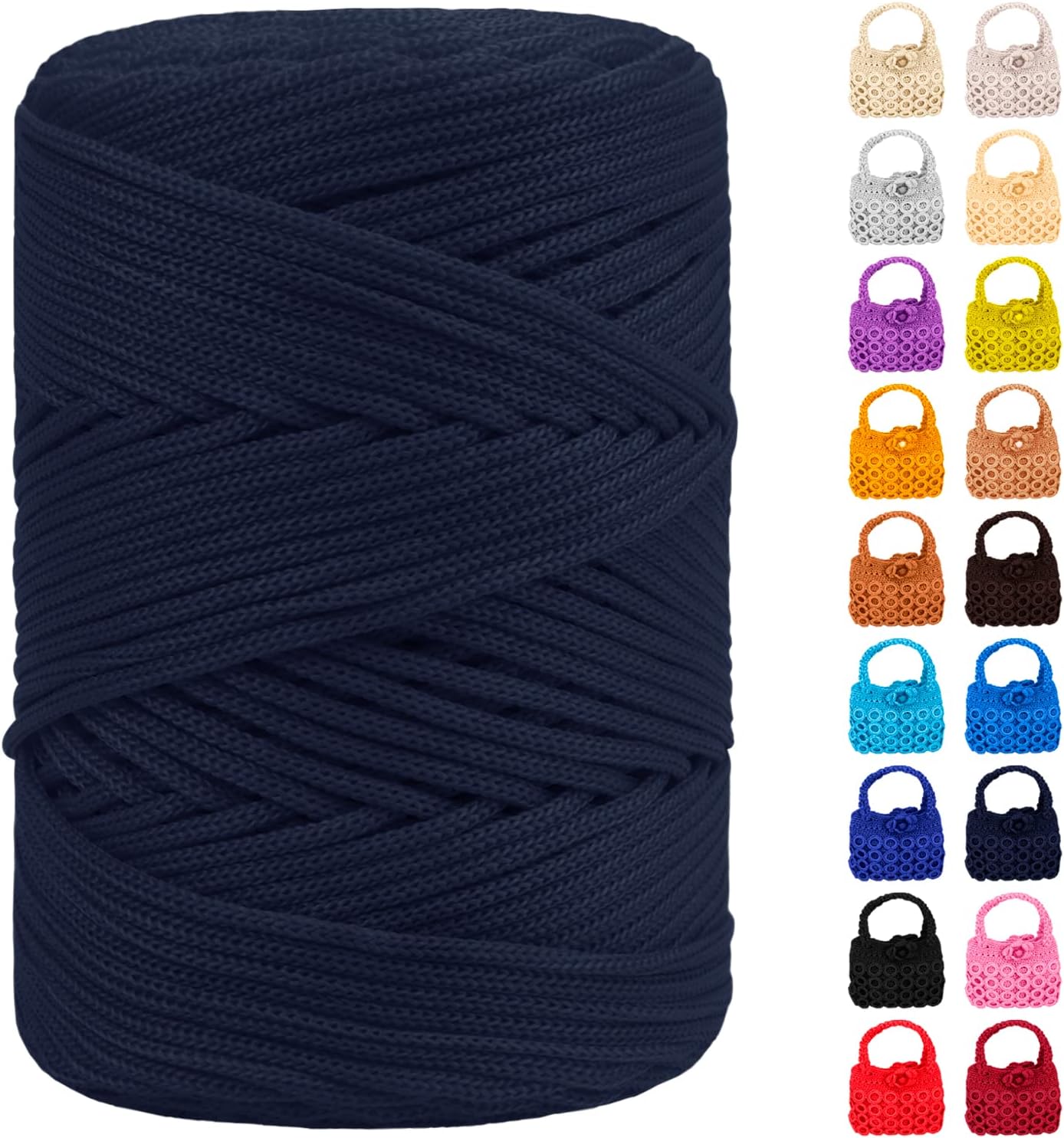 Amazon.com: LEREATI Polyester Macrame Cord 3mm x 185yards, Braided ...