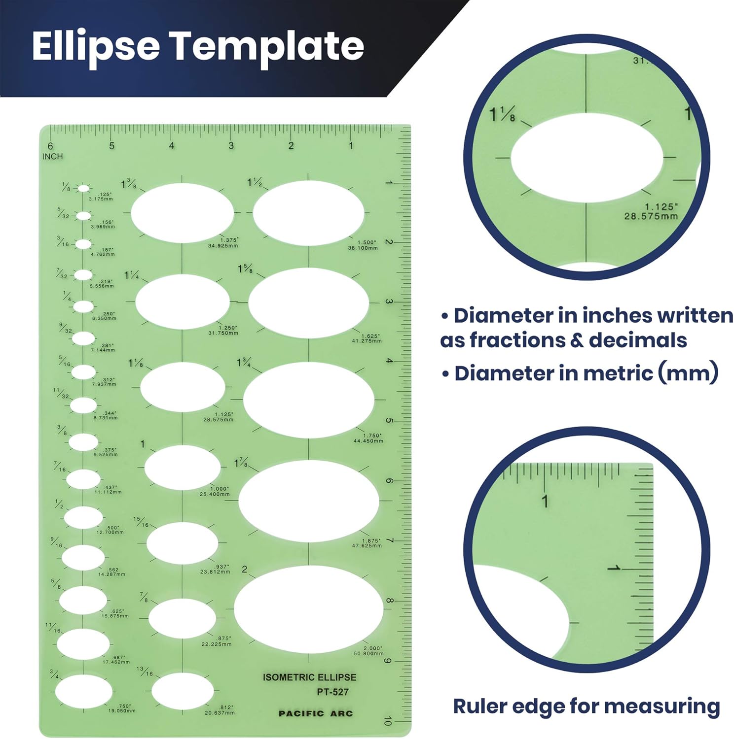 Pacific Arc Isometric Ellipse Guide Template, 27 Philippines | Ubuy