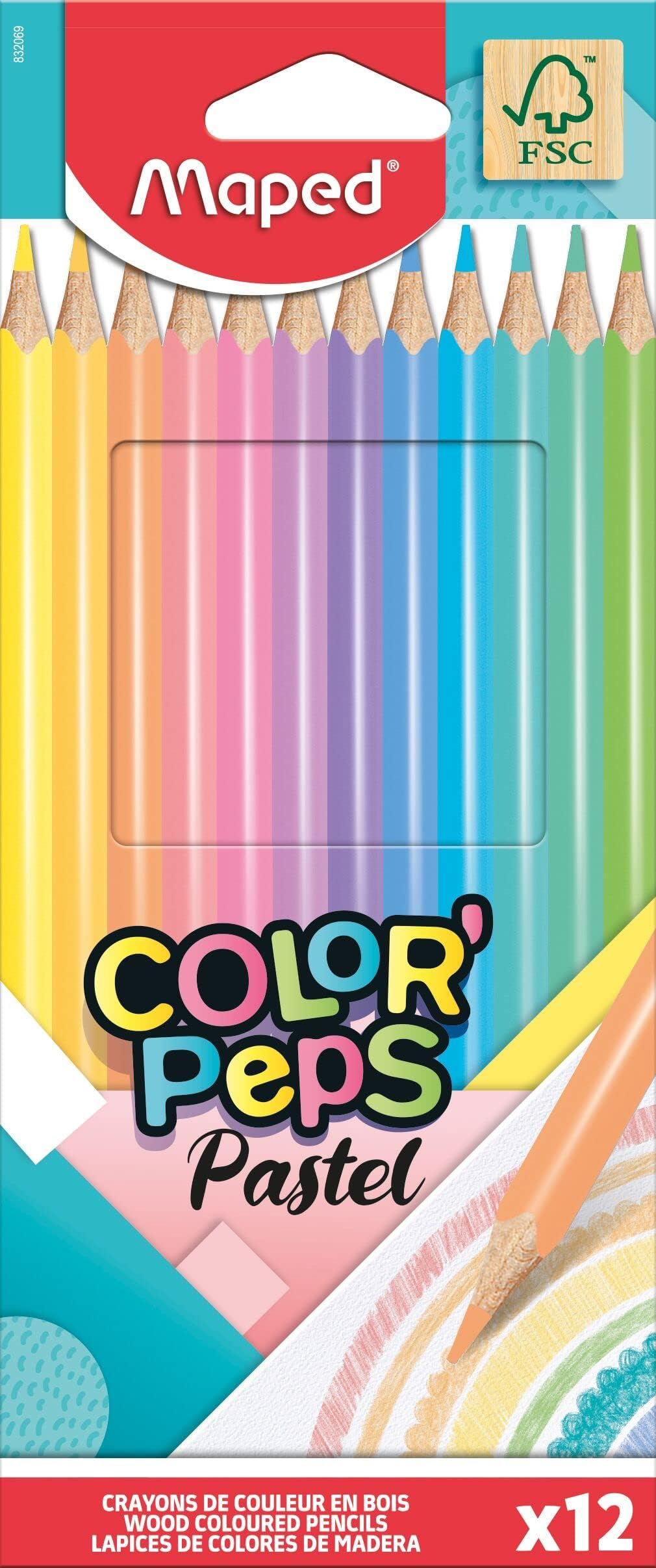 Maped - Crayons de Couleur Color'Peps - crayon Triangulaire Ergonomique ...
