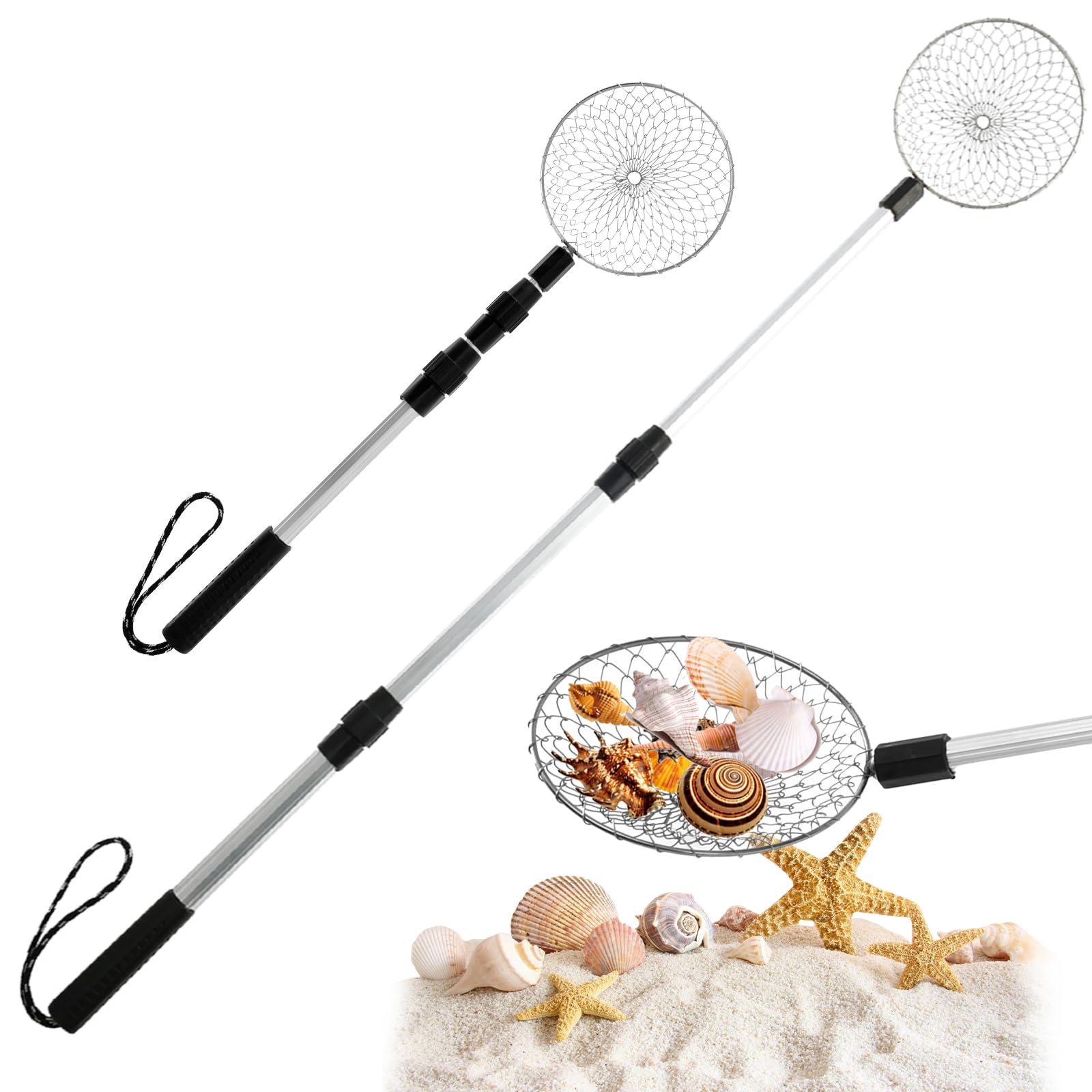 Sand Sifter Beach Scoop - Telescoping Shovel For Seashell Hunting ...