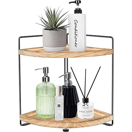 Amazon.com: 2-Tier Corner Bathroom Counter Organizer, Bathroom Tray ...