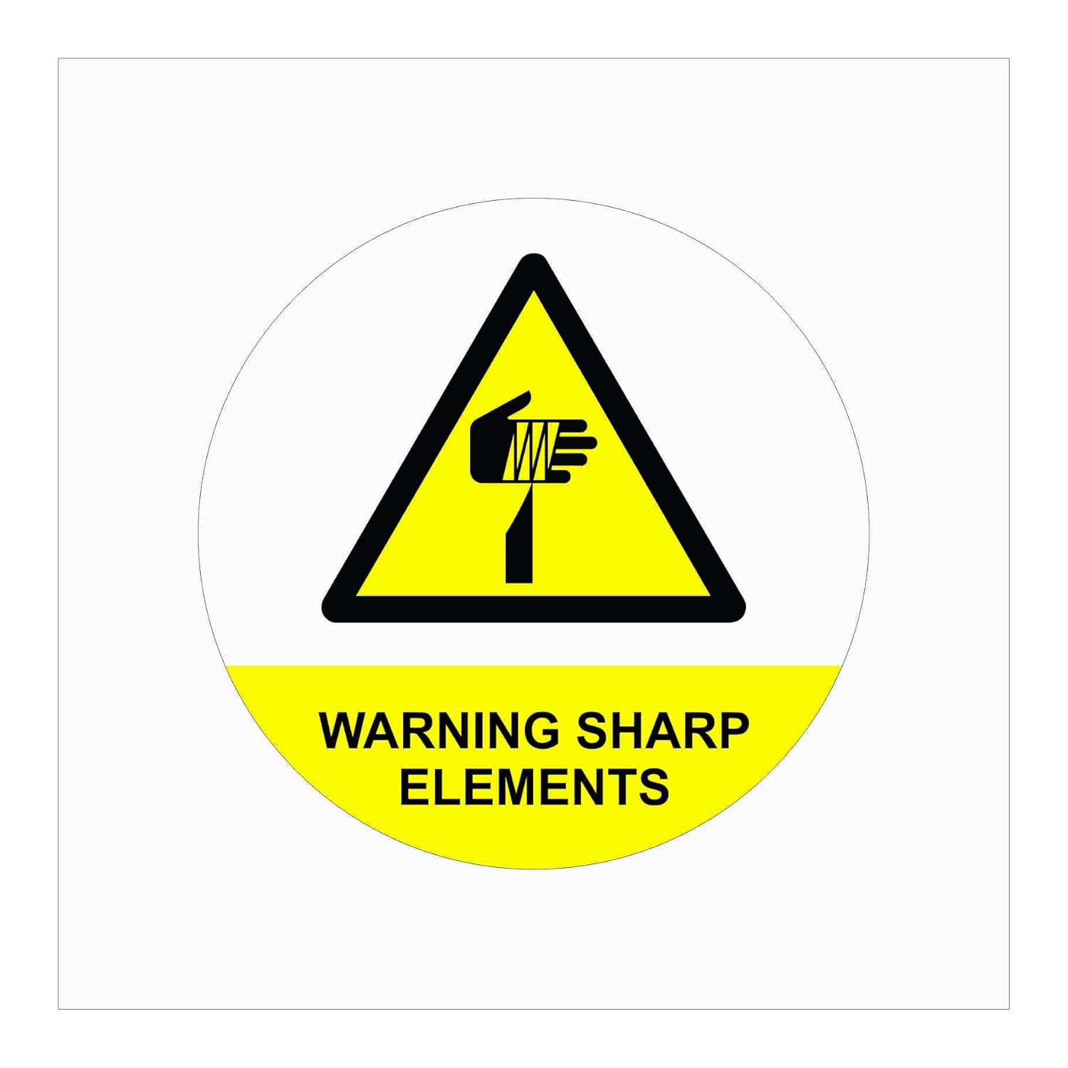 Mintkraft Foam Sheet Yellow and Black Self Adhesive "Warning Sharp ...