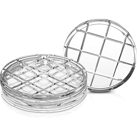 Amazon.com | Lefonte Crystal Coasters, Coaster Barware, Set of 4: Coasters