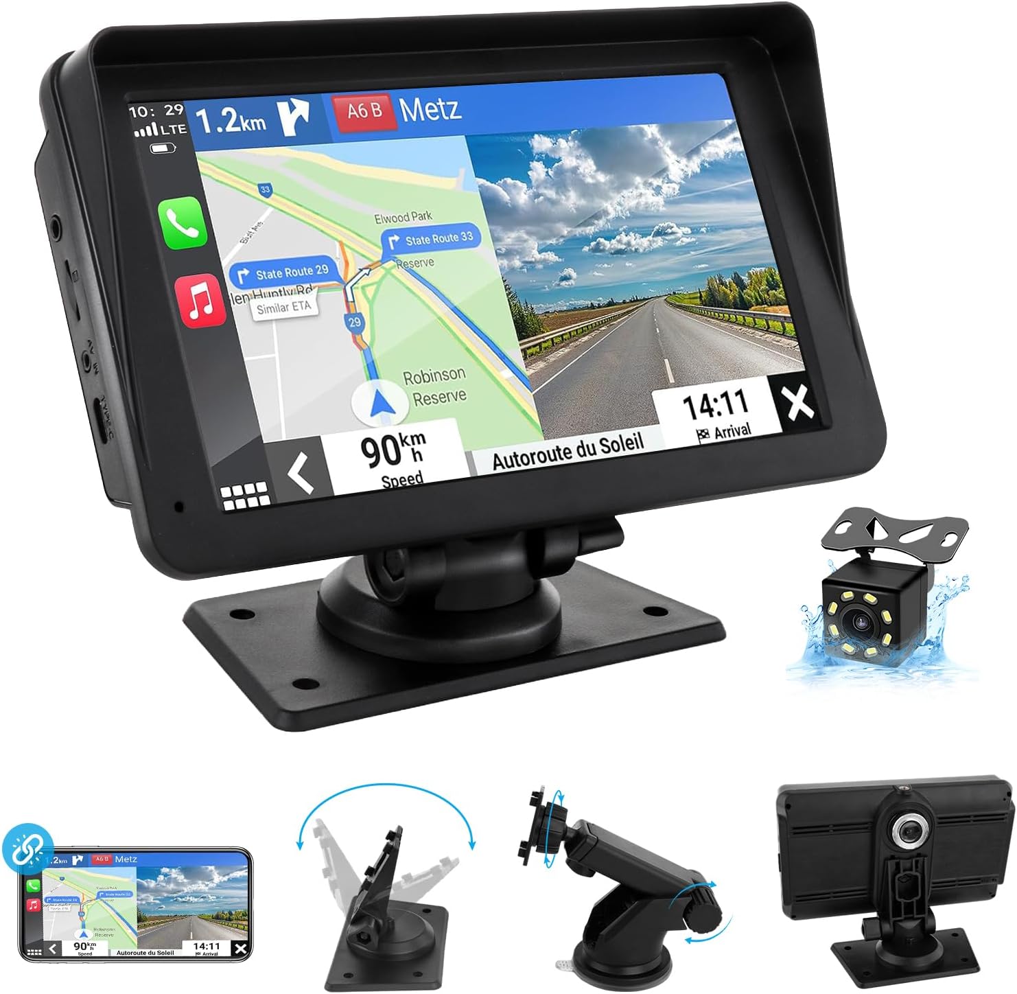 Bvdfgk Portable Carplay Screen for Car - 7 inch Android Car Play Box ...