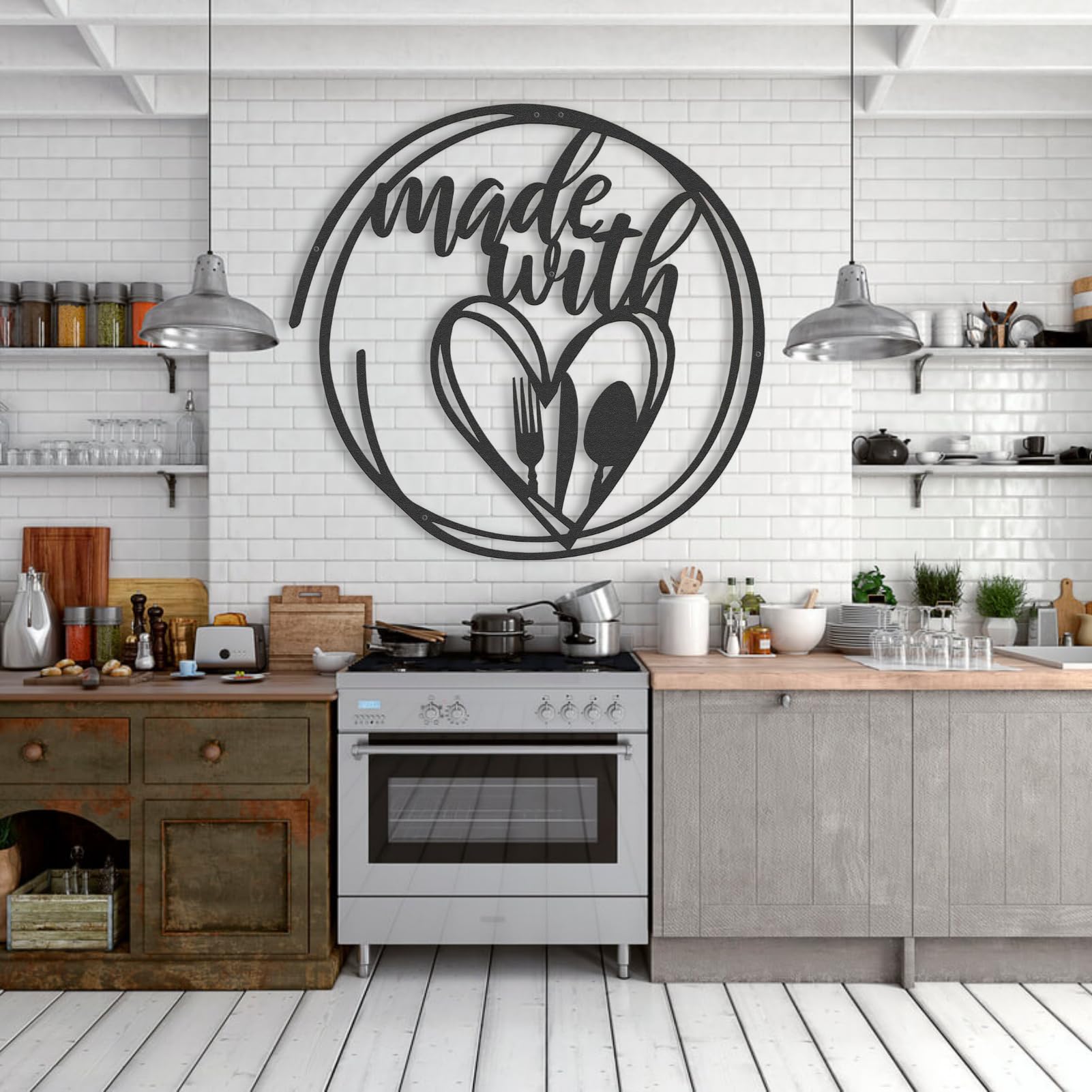 Amazon.com: Metal Kitchen Decorations, Metal Art for Kitchen, Kitchen ...