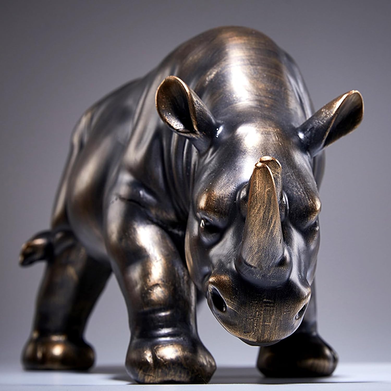 Amazon.com: SecondWinterDJ Rhinoceros Statue Rhinocerus Table Sculpture ...