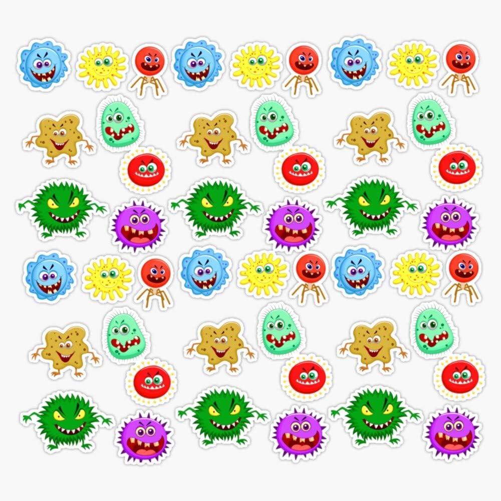 Amazon.com: Microbes Decal Vinyl Bumper Sticker 5" : Automotive